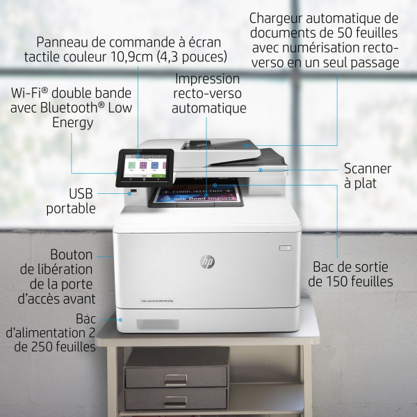 HP Color LaserJet Pro MFP M479fdn A4 - Achat/Vente HP 3435735